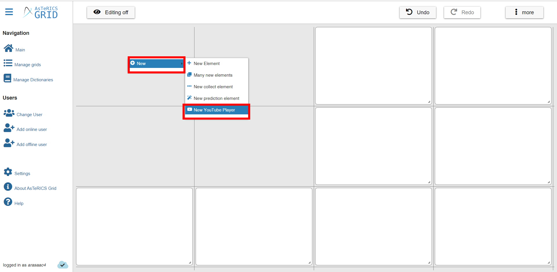 AsTeRICS Grid Communicator – 13 – Actions – Youtube Action – Aula abierta de ARASAAC